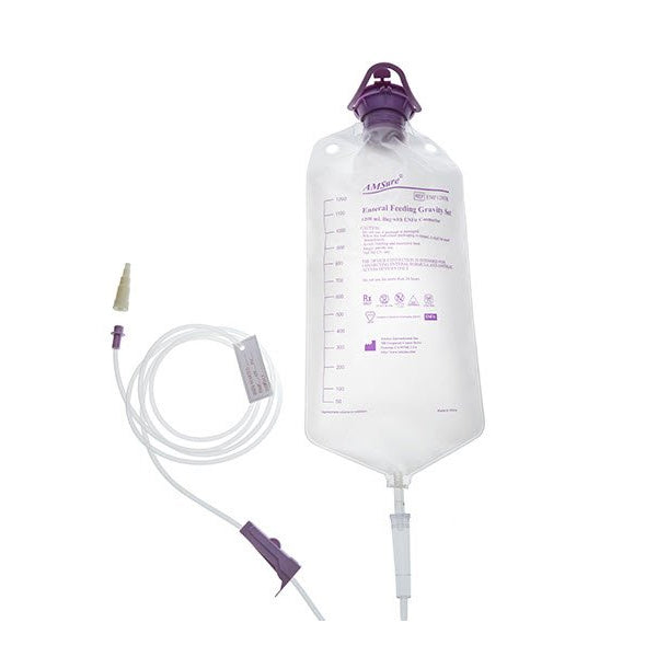 Amsino | AMSure Enteral Feeding Gravity Set, 1200mL Bag, With ENFit ...