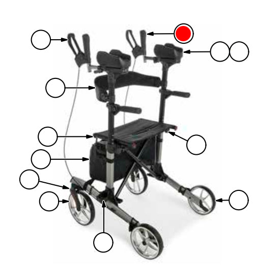 Lumex | Replacement Handgrips for LX9000 Rollator (LX9000-HG ...