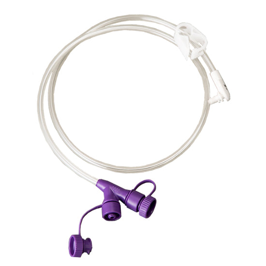 Vesco Medical | Extension Set, 12", Right Angle, Dual ENFit Port ...